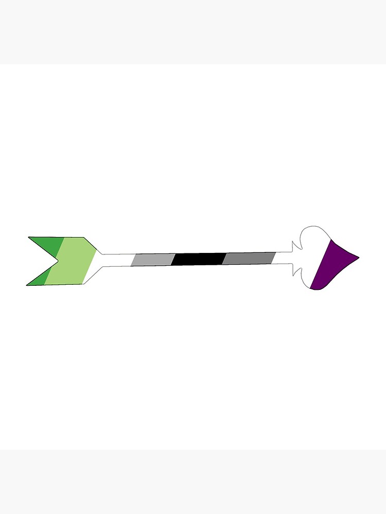 "Aromantic Asexual Arrow / Aro and Ace Flags" Throw Pillow by moonboi ...