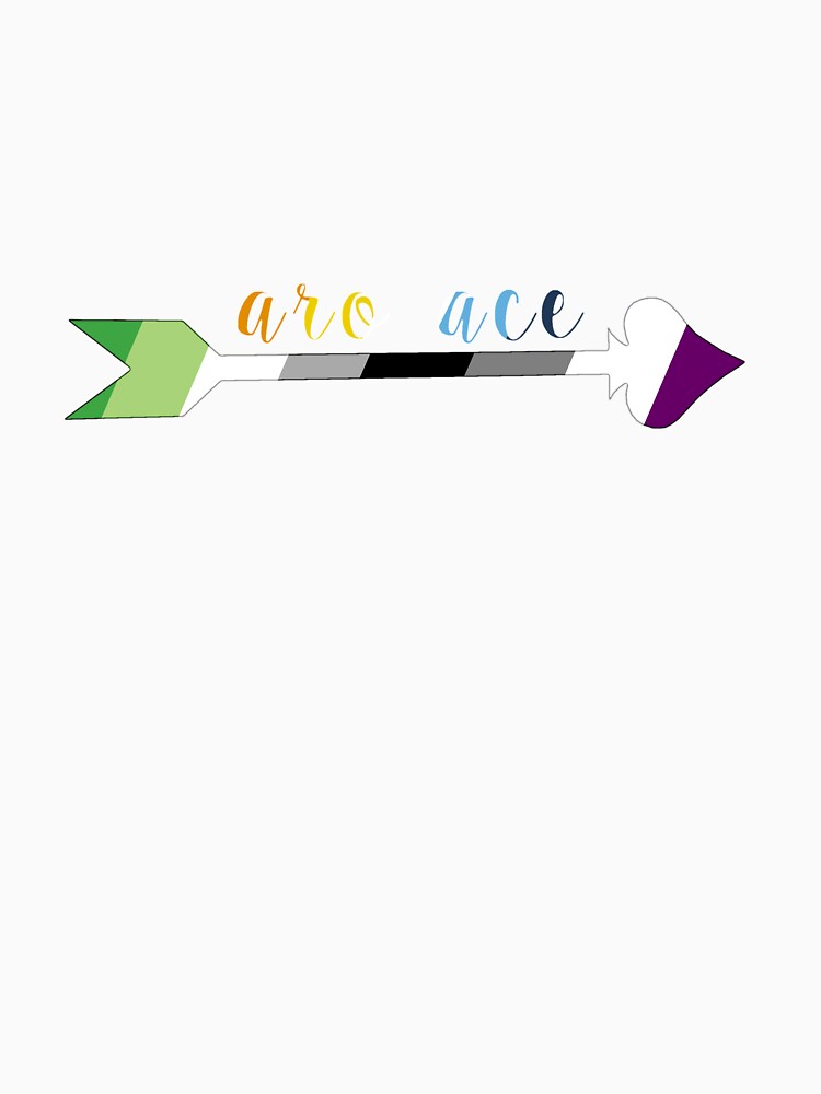"Aromantic Asexual Arrow / Aro and Ace Flag with AroAce Flag Text ...