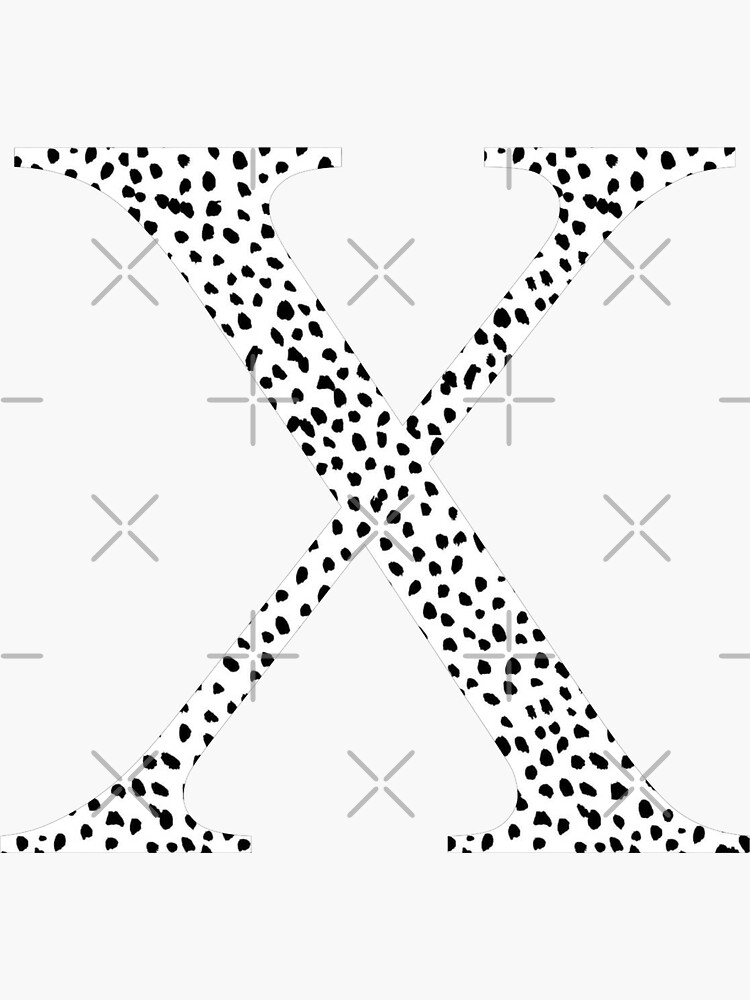 "X - Chi Dalmatian Letter" Sticker for Sale by nsaulnier415 | Redbubble