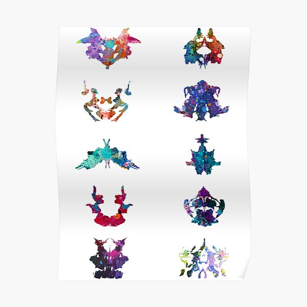 "The 10 Rorschach inkblot tests" Poster for Sale by EvasDreams | Redbubble