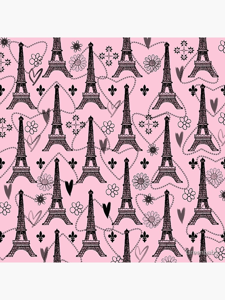 Póster «Rosa de París con la Torre Eiffel» de Greenbaby | Redbubble