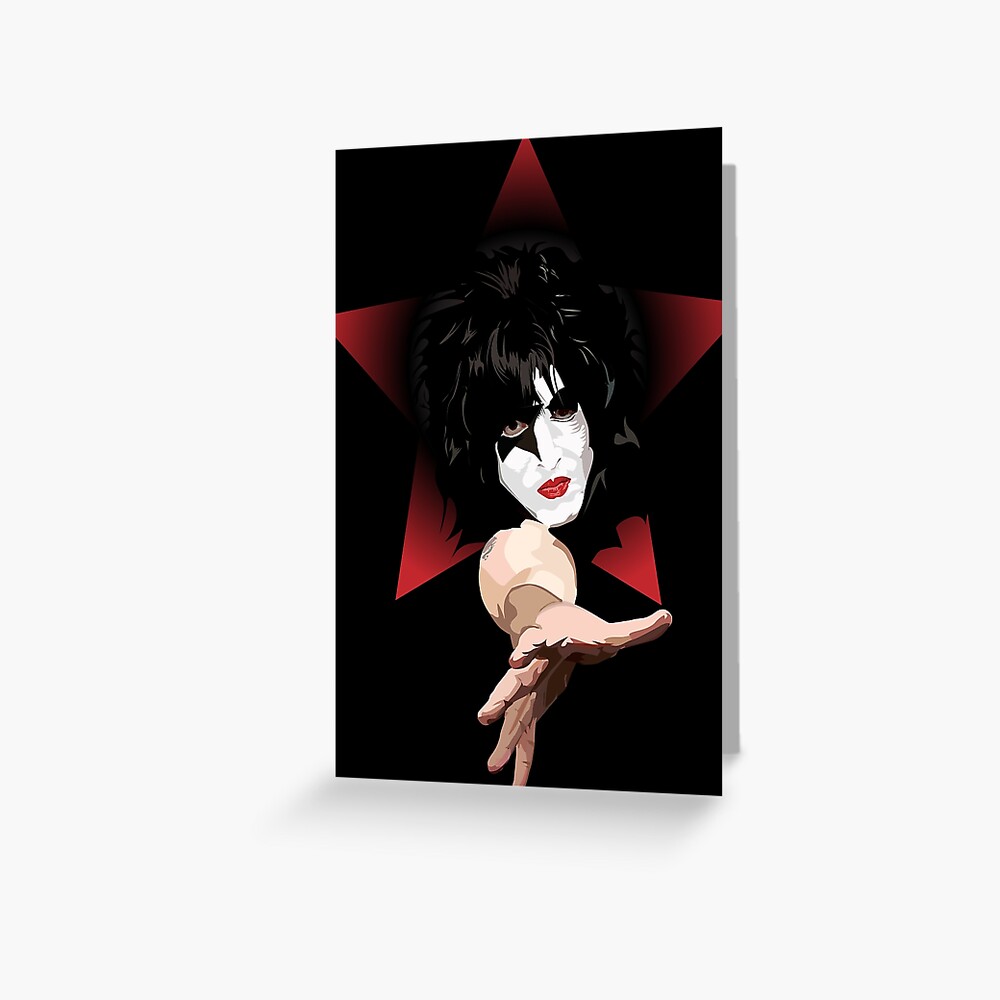 "KISS - The Starchild - Detailed Vector Design" Greeting Card for Sale ...