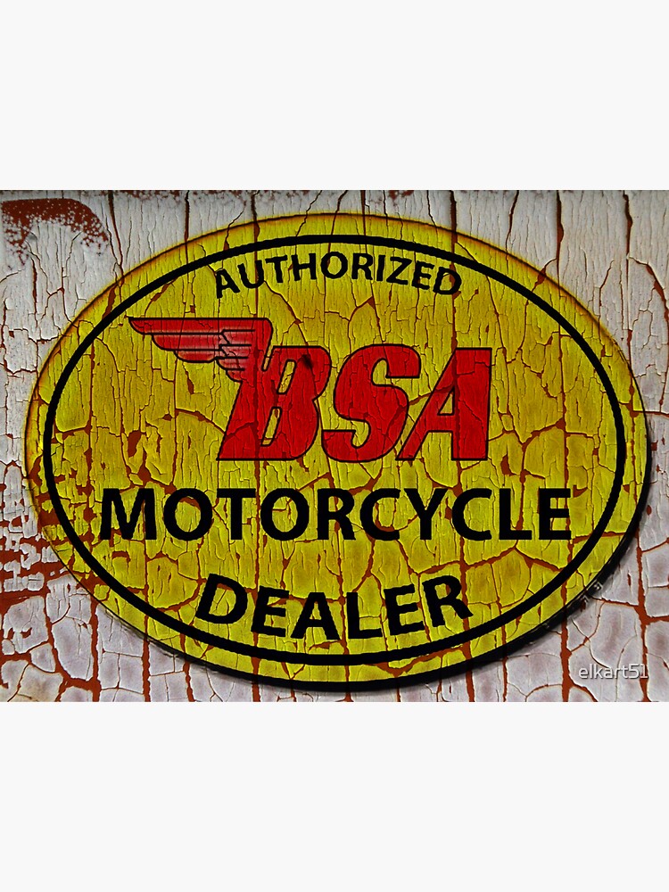 "Vintage motorcycle dealer sign" Sticker for Sale by elkart51 | Redbubble