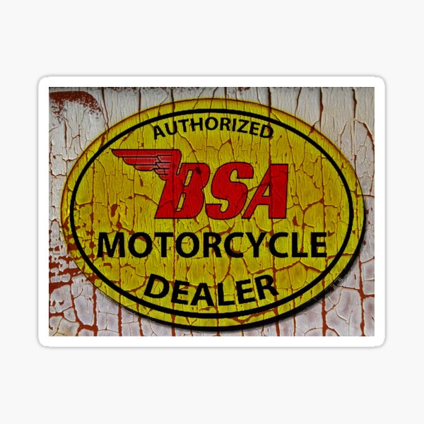 "Vintage motorcycle dealer sign" Sticker for Sale by elkart51 | Redbubble