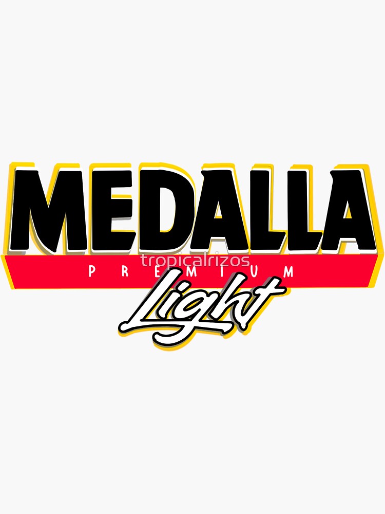 "Medalla Light " Sticker for Sale by tropicalrizos | Redbubble