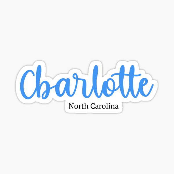 "Charlotte" Sticker by college-creator | Redbubble