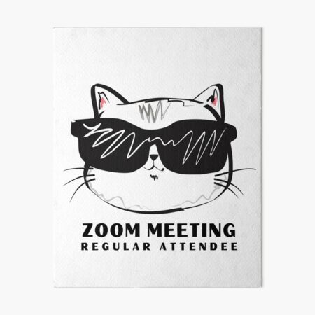 "Zoom meeting Cat " Art Board Print for Sale by Madolay | Redbubble