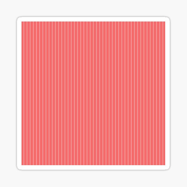 "Coral Pink With White Pinstripes" Sticker by eddyscanyon | Redbubble