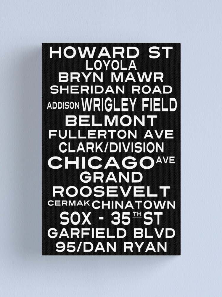 "Chicago L Train Subway Sign Art" Canvas Print by Subwaysign | Redbubble