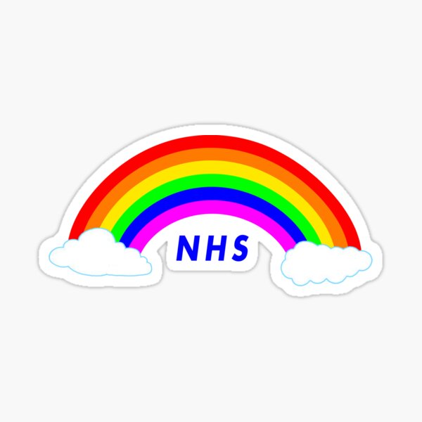 "NHS Rainbow" Sticker for Sale by musicalsoundtra | Redbubble