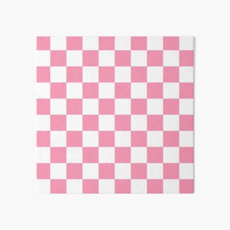 "Pink and White Checkered Pattern" Art Board Print by lizmcginn | Redbubble