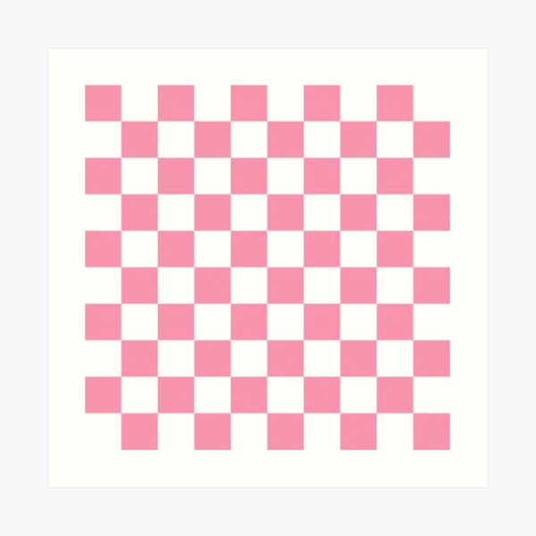 "Pink and White Checkered Pattern" Art Print for Sale by lizmcginn ...