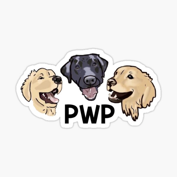 "PWP" Sticker by PuppiesPurpose | Redbubble