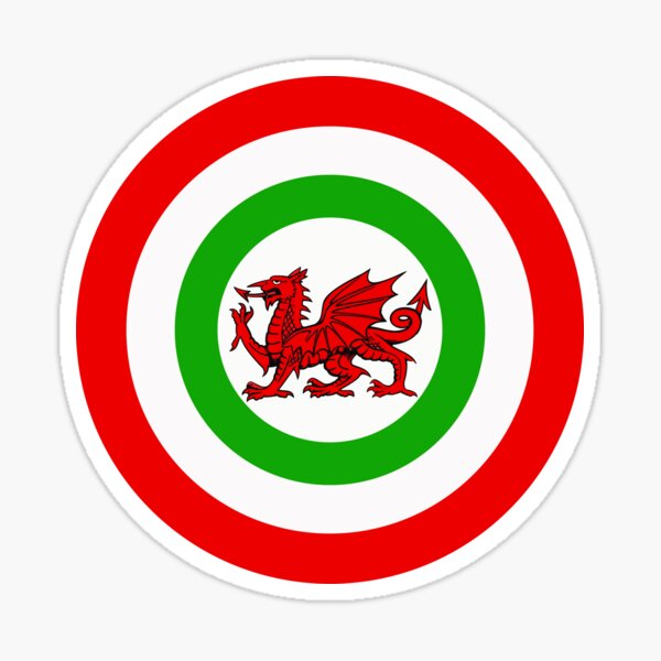 "Captain Cymru" Sticker by DafyddEm | Redbubble
