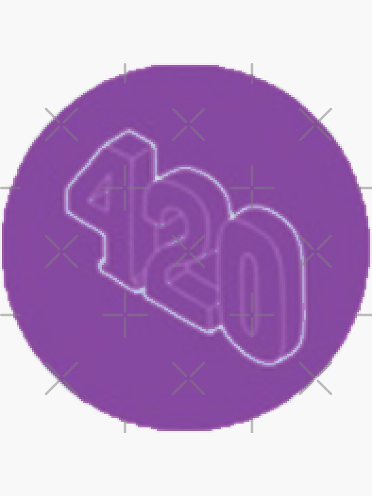 "420 ALWAYS HIGH Violet " Sticker for Sale by TheFunniestOne | Redbubble