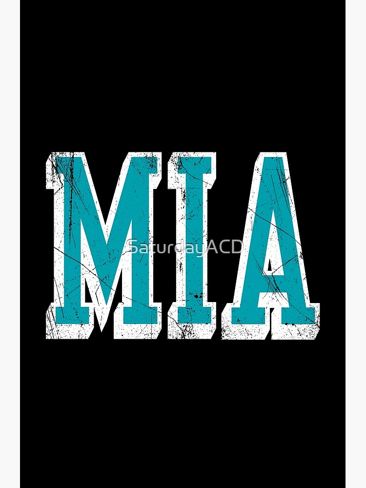 "MIA - block abv - 26" Poster for Sale by SaturdayACD | Redbubble