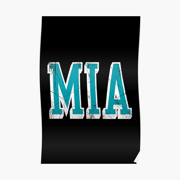 "MIA - block abv - 26" Poster for Sale by SaturdayACD | Redbubble