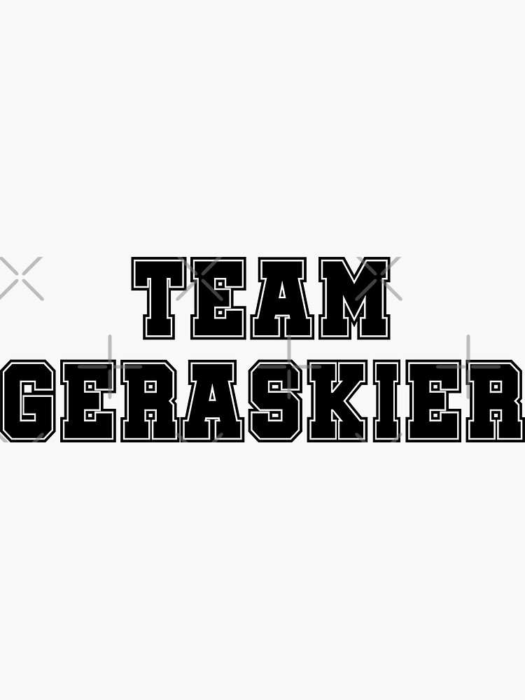 "Team Geraskier (White)" Sticker for Sale by AlexVR | Redbubble