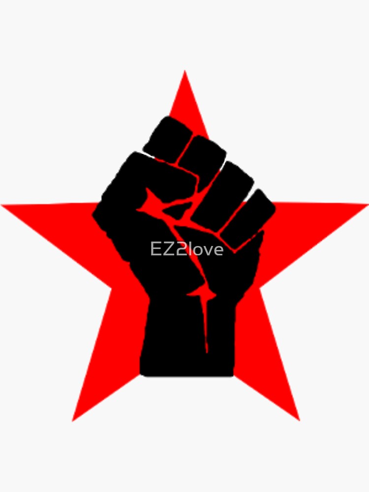 "RAISED FIST" Sticker for Sale by EZ2love | Redbubble