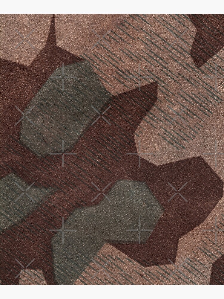 "Splintertarn German ww2 camouflage (Version 1) " Mounted Print for ...