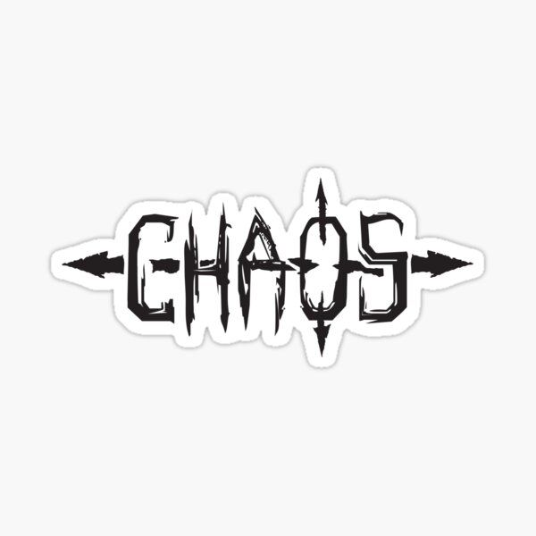 "Chaos Black" Sticker for Sale by exterminatus | Redbubble
