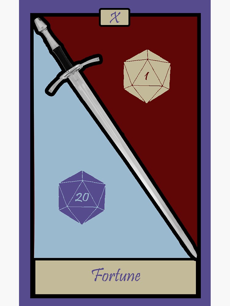 "Fortune DnD Tarot Card" Sticker for Sale by ajwiemeyer | Redbubble