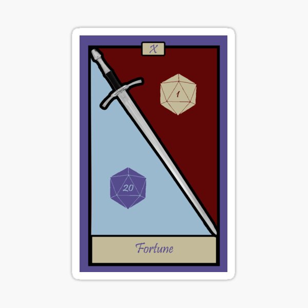 "Fortune DnD Tarot Card" Sticker for Sale by ajwiemeyer | Redbubble