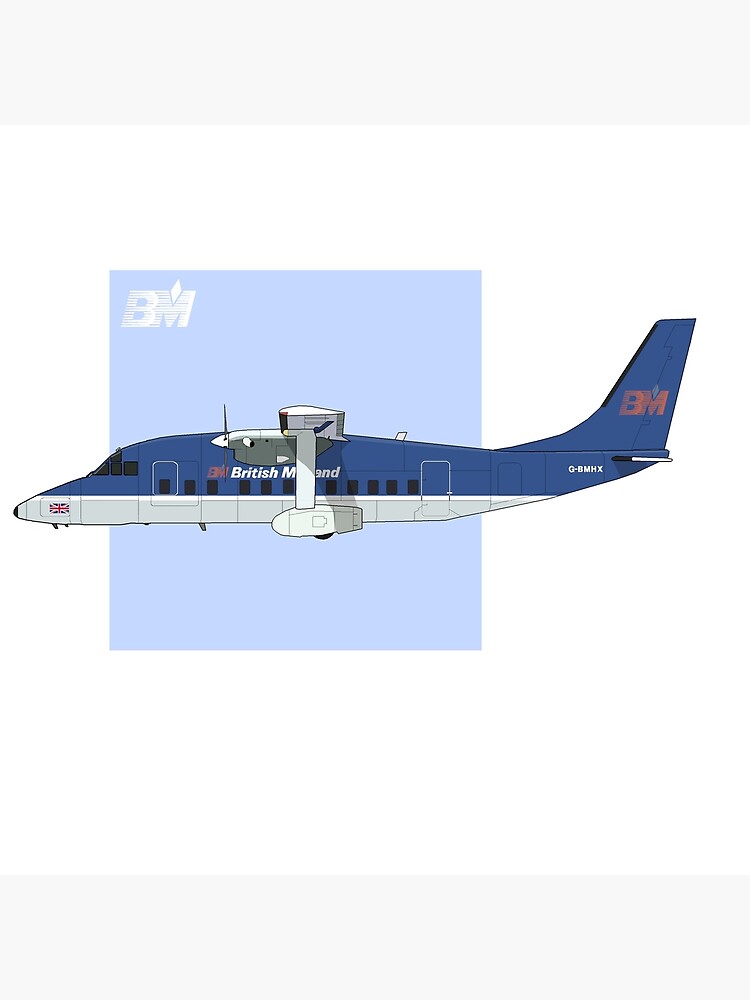 "British Midland Airways Shorts 360 Blueprint" Poster by jmcgowan719 ...