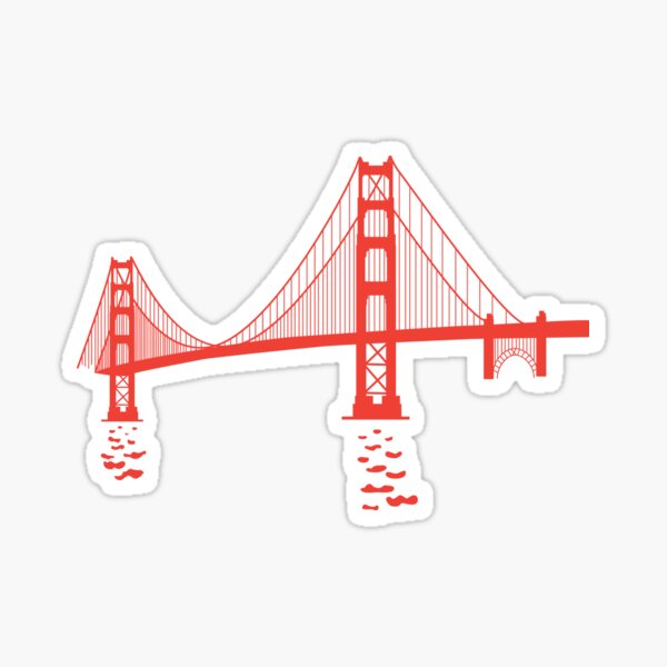 "California's Golden Gate Bridge" Sticker by Annepennypacker | Redbubble