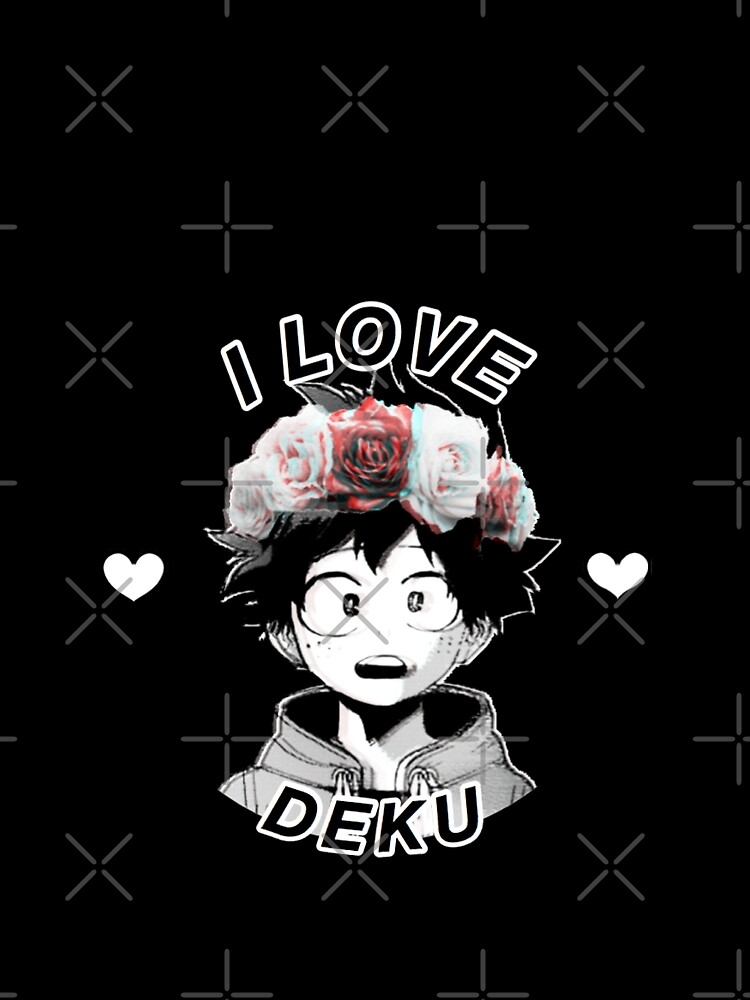 "I Love Deku - Retro Flower Crowns" Sleeveless Top by amyshiroi | Redbubble