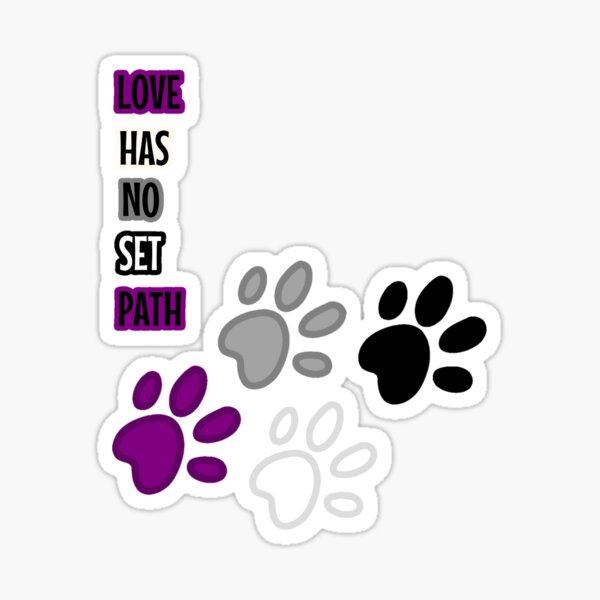 "Love Has No Set Path; Asexual" Sticker by boosugar | Redbubble