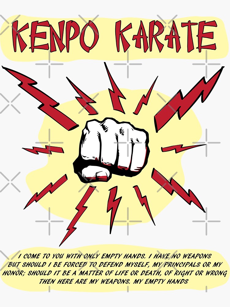 "Kenpo Karate Self Defense Martial Arts" Sticker for Sale by MasterKlaw ...