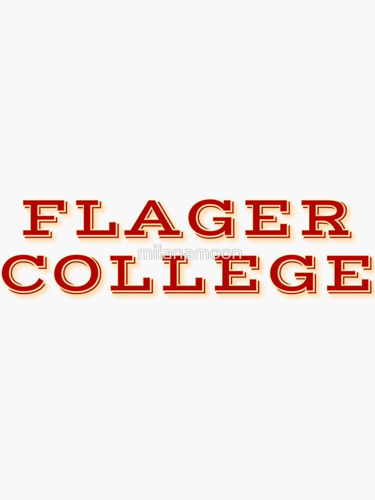 "Flagler College" Sticker for Sale by milanamoon | Redbubble