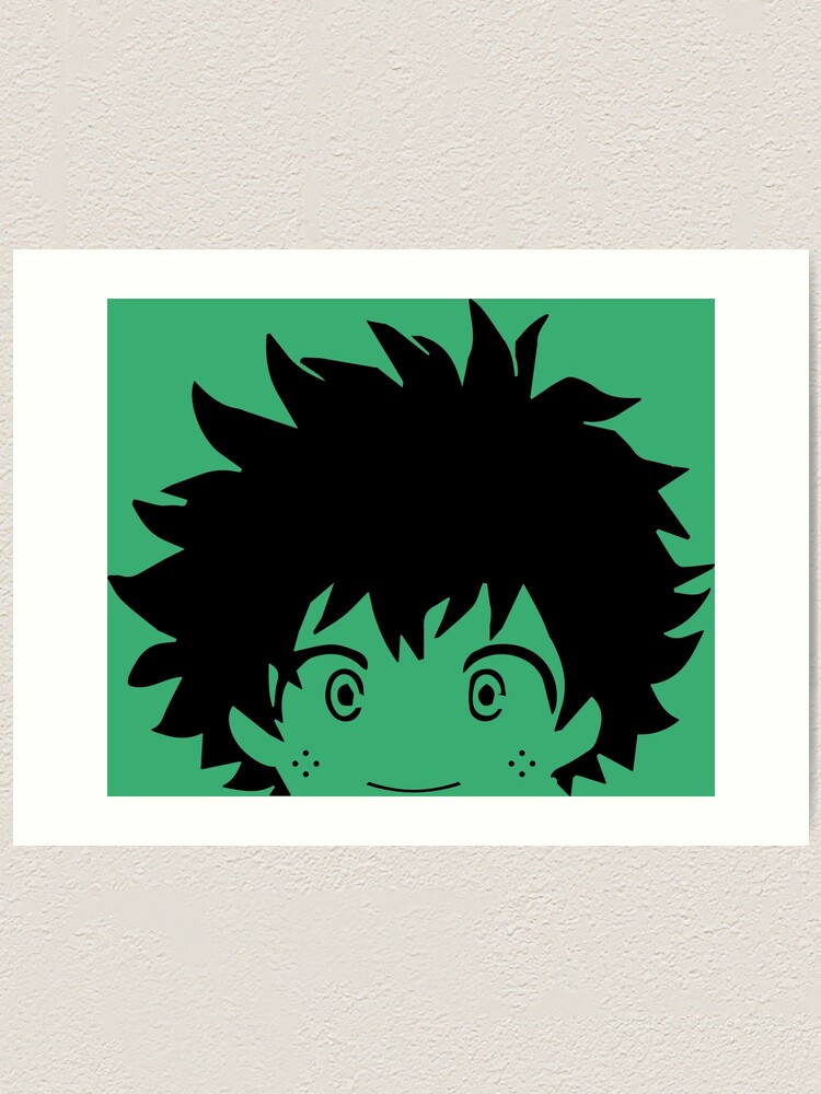 "Izuku Midoriya (Deku) Face One Color" Art Print for Sale by pdellarco ...