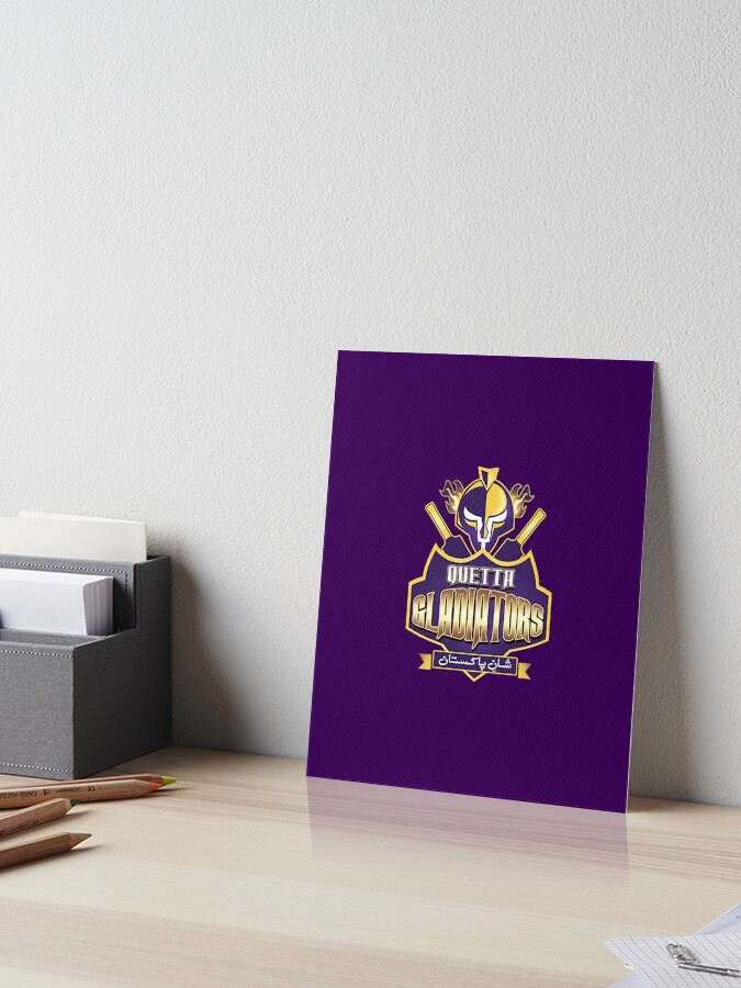 "Quetta Gladiators - Pakistan Super League Cricket Team Logo" Art Board ...