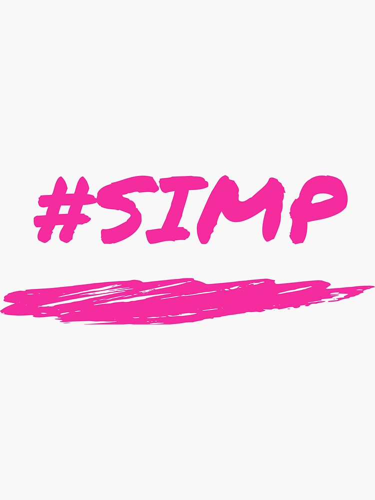 "#SIMP" Sticker for Sale by bryanlsx89 | Redbubble
