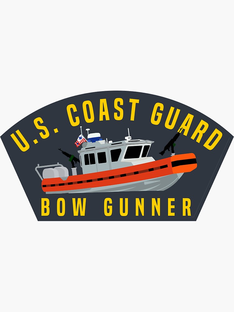 "Cover Art Series - Coast Guard 25 RB-S Bow Gunner" Sticker by ...