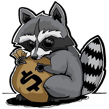"Rich Raccoon" Sticker for Sale by DrewCHAK | Redbubble