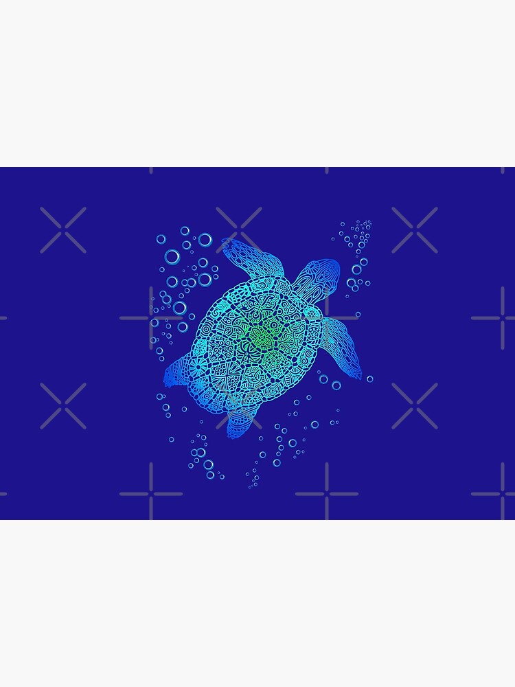 "Ocean Blue Tribal Sea Turtle Honu Turtle Lover Gift" Mask for Sale by ...
