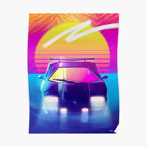 "Miami Vice Vapor Wave" Poster by Howlenator | Redbubble