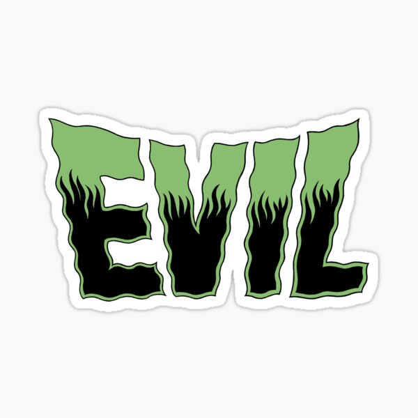 "Evil Lettering" Sticker for Sale by Rafa-A | Redbubble