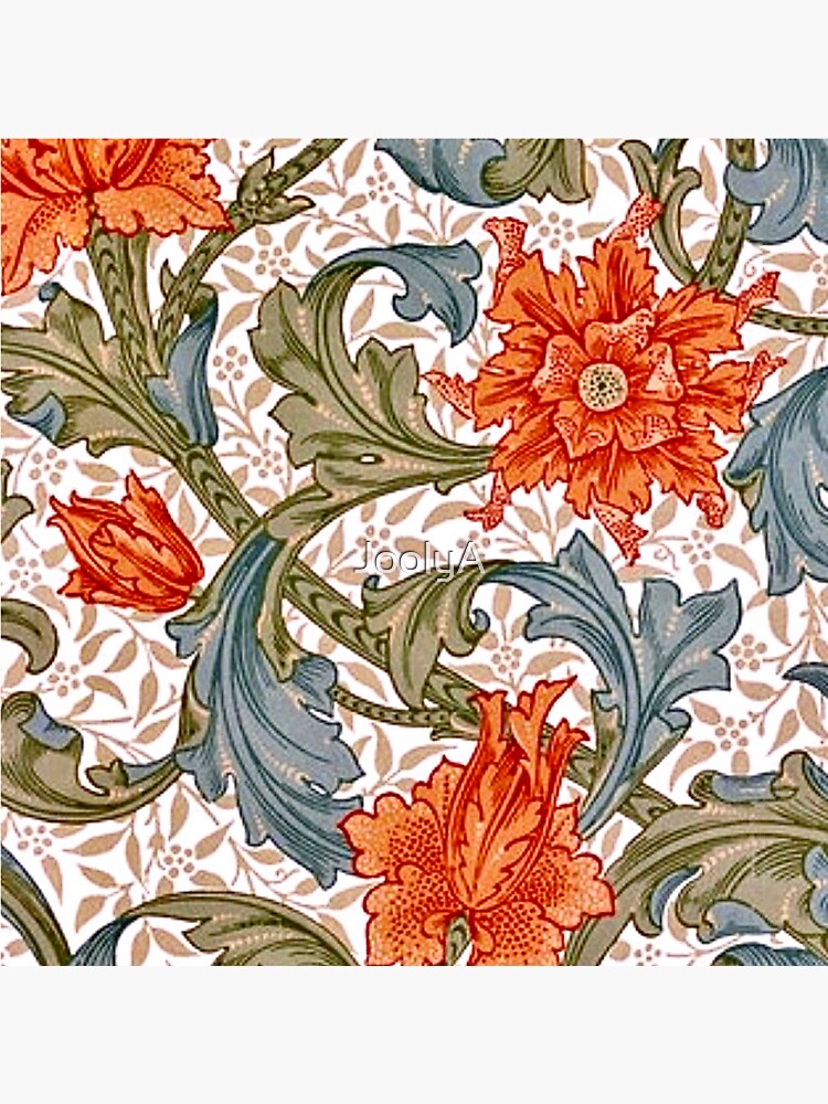 "William Morris Single Stem" Sticker by JoolyA | Redbubble