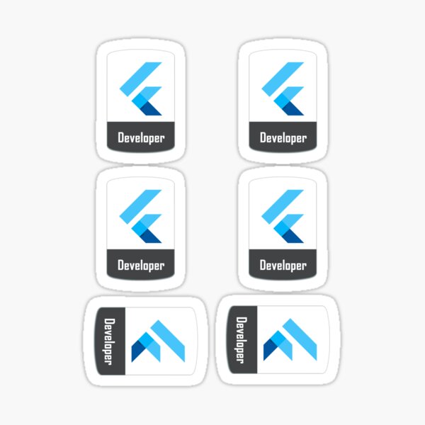 "flutter developer badge" Sticker for Sale by leesander | Redbubble