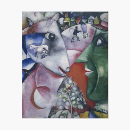 "Marc Chagall - I and the Village " Art Board Print by scardesign11 ...