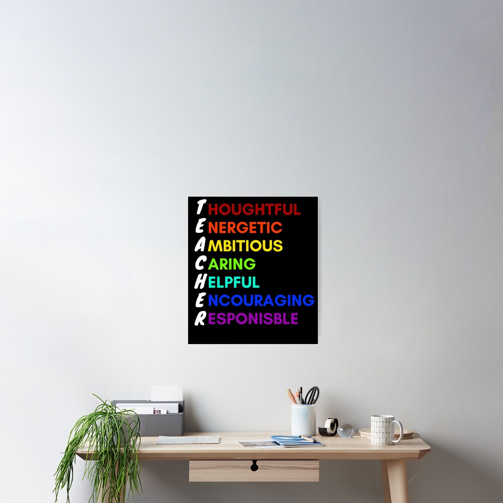 T E A C H E R Poster By TeacherCupboard Redbubble t-e-a-c-h-e-r-poster-by-teachercupboard-redbubble