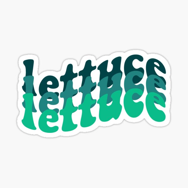 "lettuce x3" Sticker for Sale by lettucex3 | Redbubble