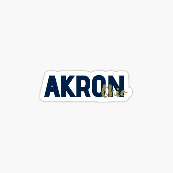 "Akron Ohio University of Akron" Sticker for Sale by becca21 | Redbubble