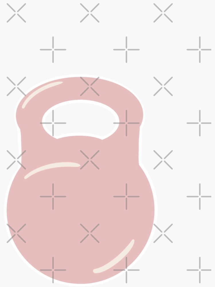 "Pink Kettlebell Sticker" Sticker by destmarie | Redbubble