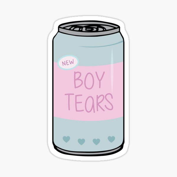 "BOY TEARS" Sticker by kkatietucker | Redbubble