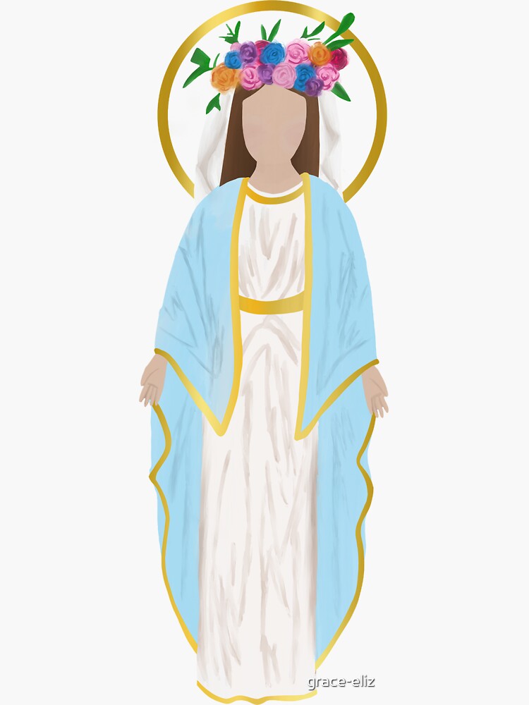 "Mother Mary" Sticker for Sale by grace-eliz | Redbubble